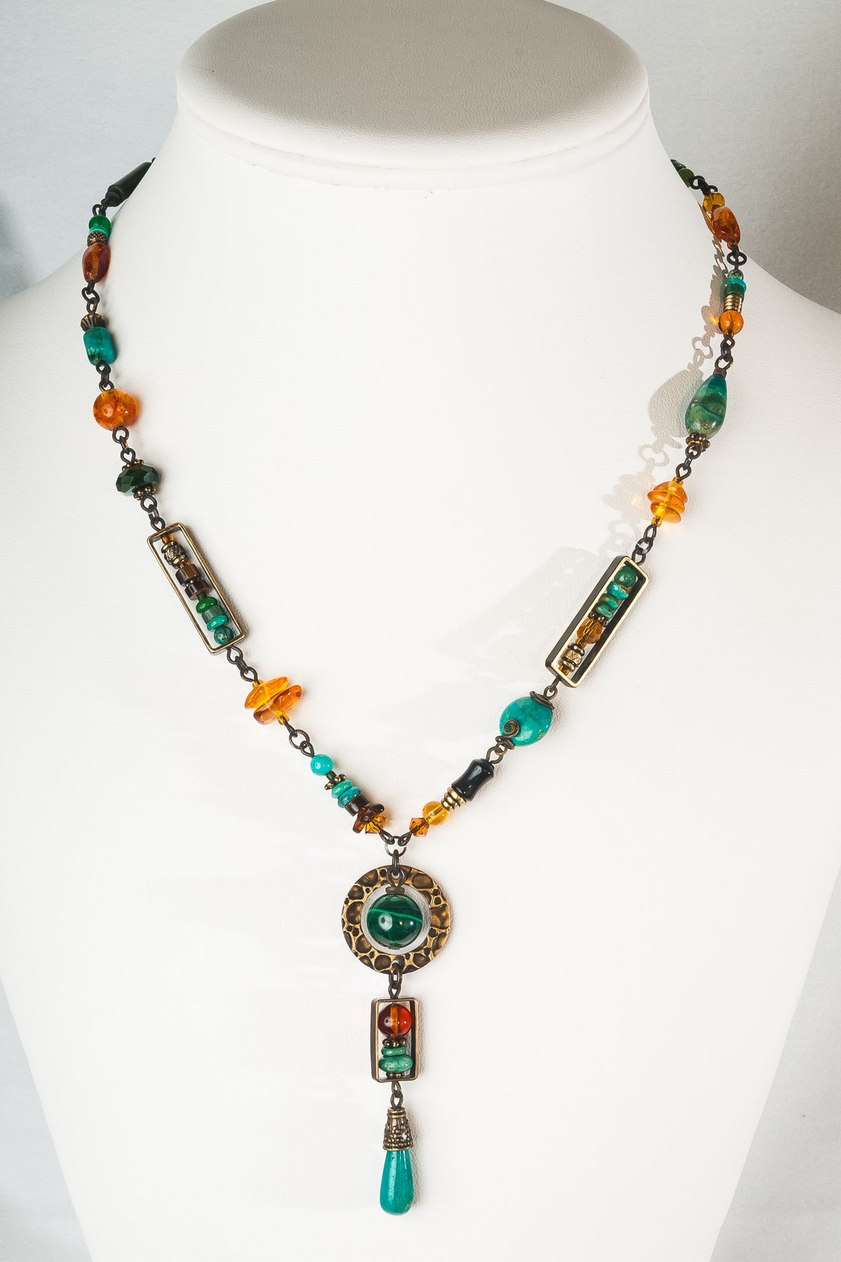 Colorful jewelry of Amber, Jade, Turquoise | Elemental AJT by Honica!
