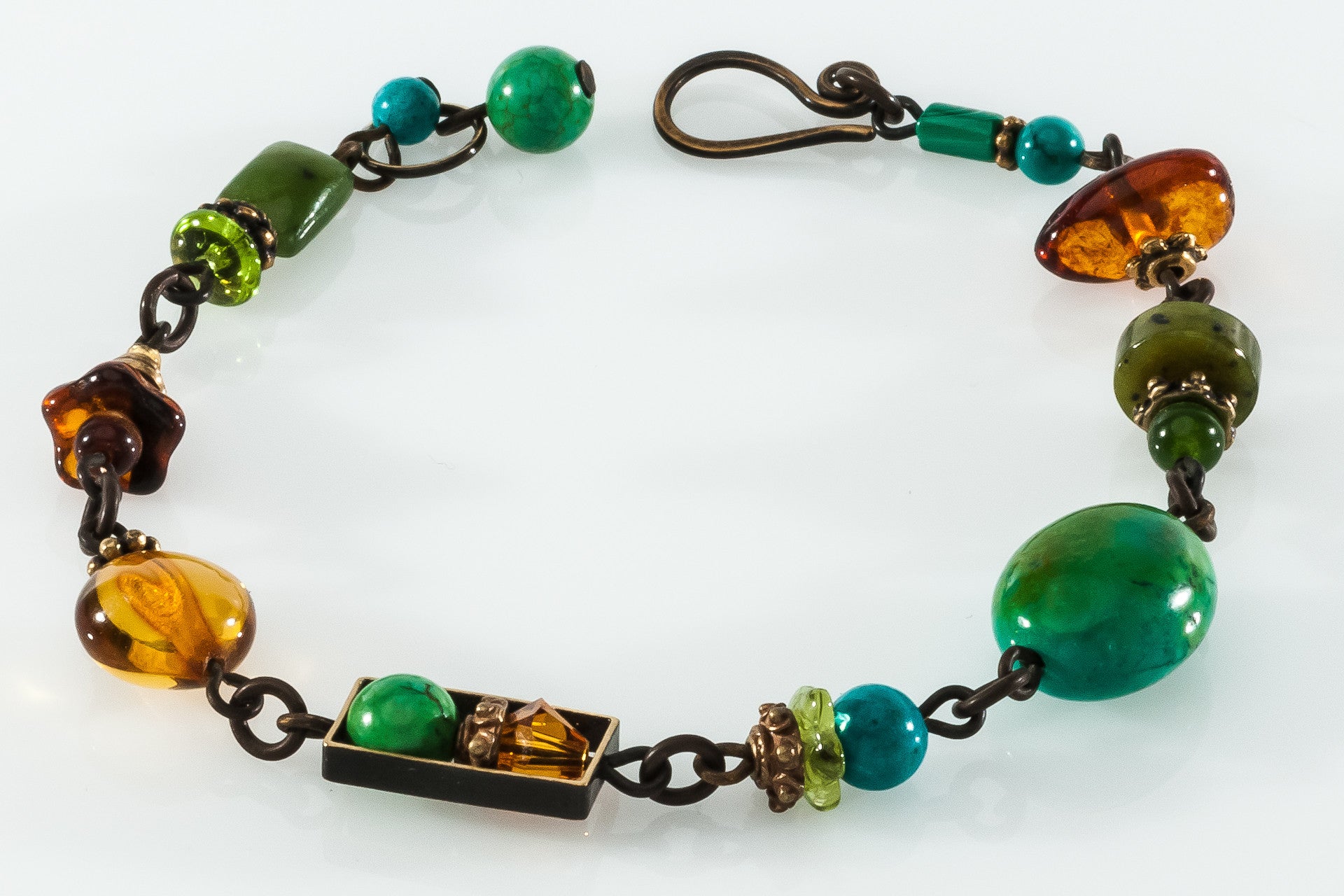 Colorful jewelry of Amber, Jade, Turquoise | Elemental AJT by Honica!