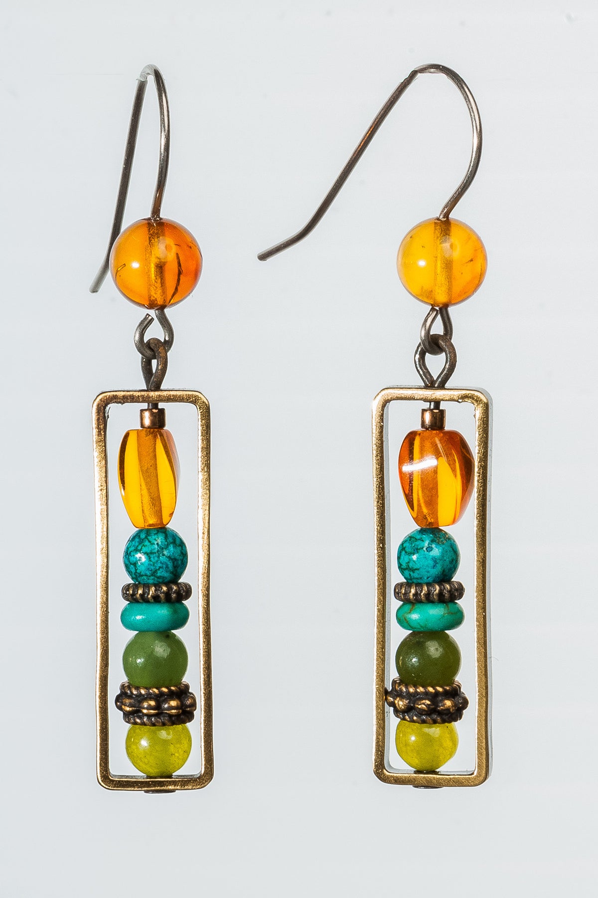 Colorful jewelry of Amber, Jade, Turquoise | Elemental AJT by Honica!