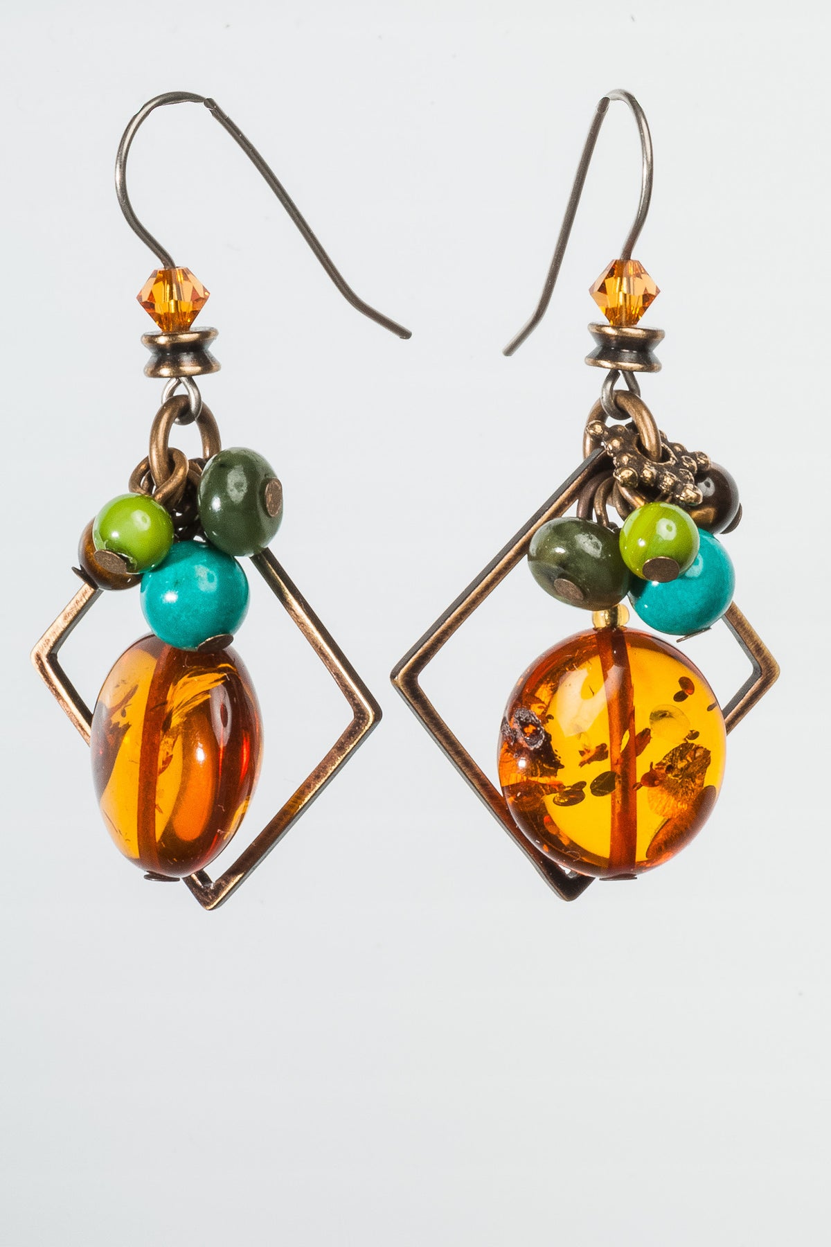 Colorful jewelry of Amber, Jade, Turquoise | Elemental AJT by Honica!