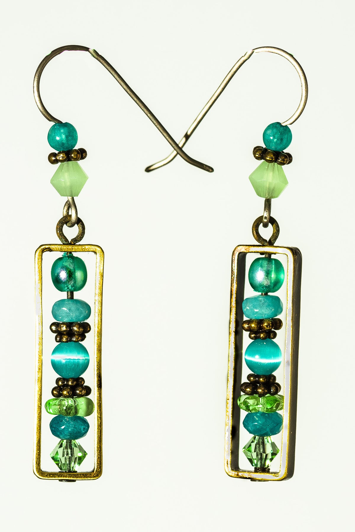 Handmade jewelry, colors like icebergs & emeralds, Solitude by Honica!